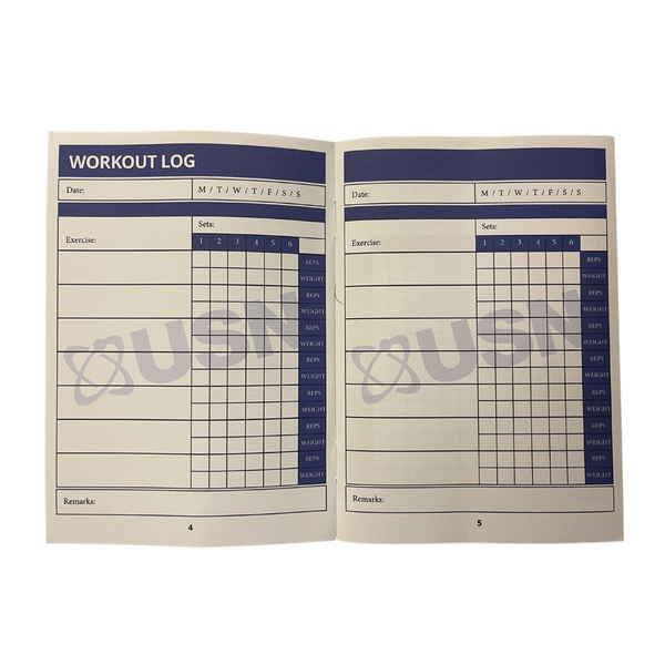 USN TRAINING LOG JOURNAL BOOK – GymSupplements.co.uk
