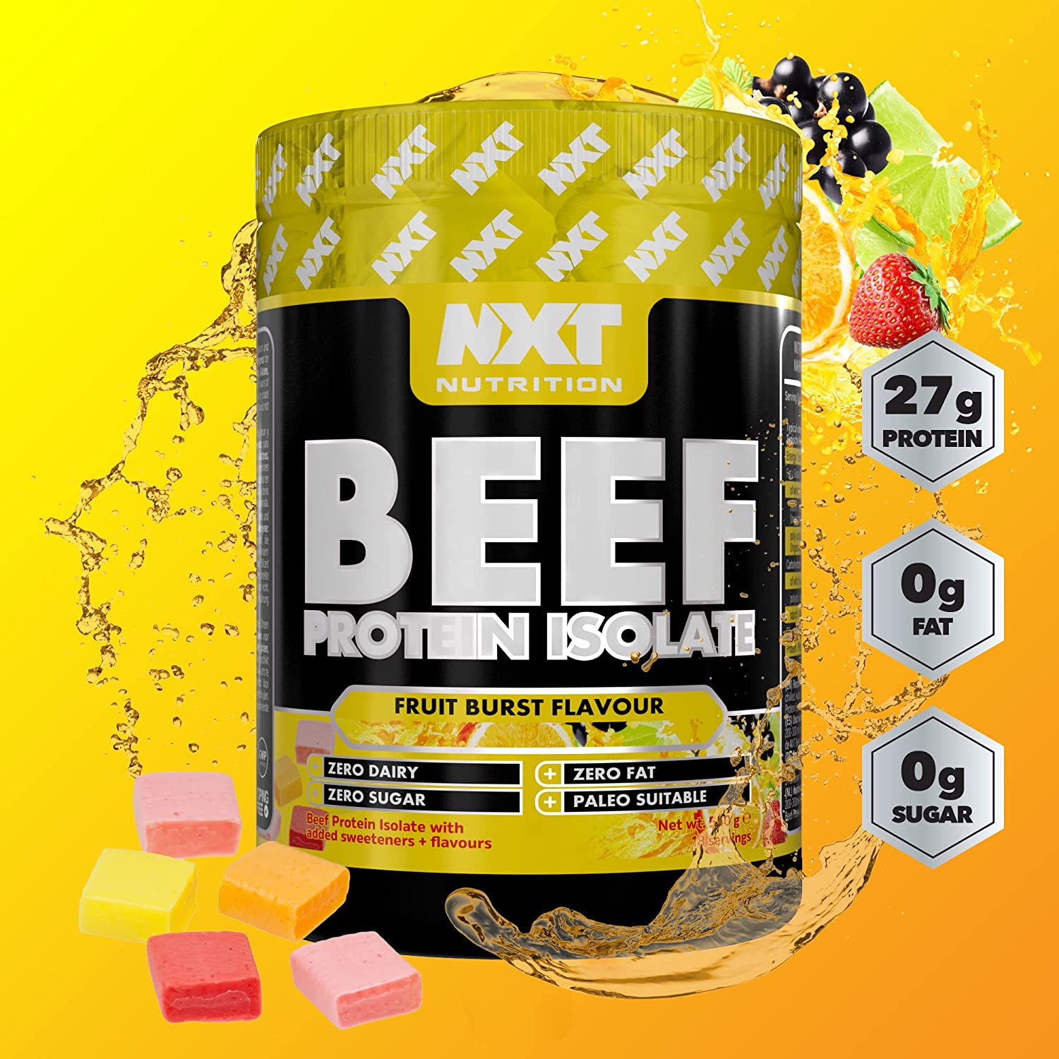 NXT Nutrition Beef Protein Isolate 540g GYMSUPPLEMENTS.CO.UK ...